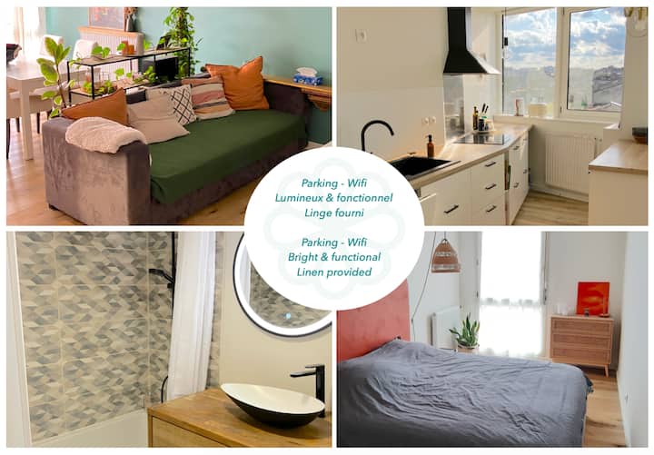 Joli Appartement - Parking Gratuit - 30 Nuits Mini - Bordeaux