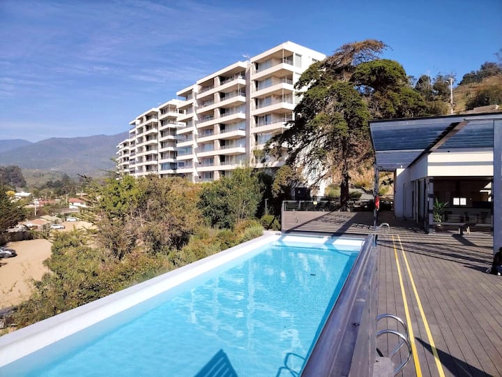 3 Dorms, Piscina Y Playa - Papudo