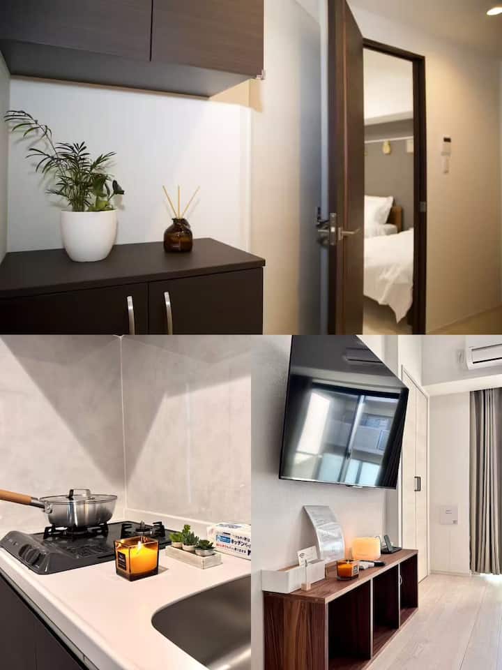 Isshuku-浅草502三人间｜新建/房源约26平/市中心/交通便利/近浅草站/浅草寺8分钟 - Ueno