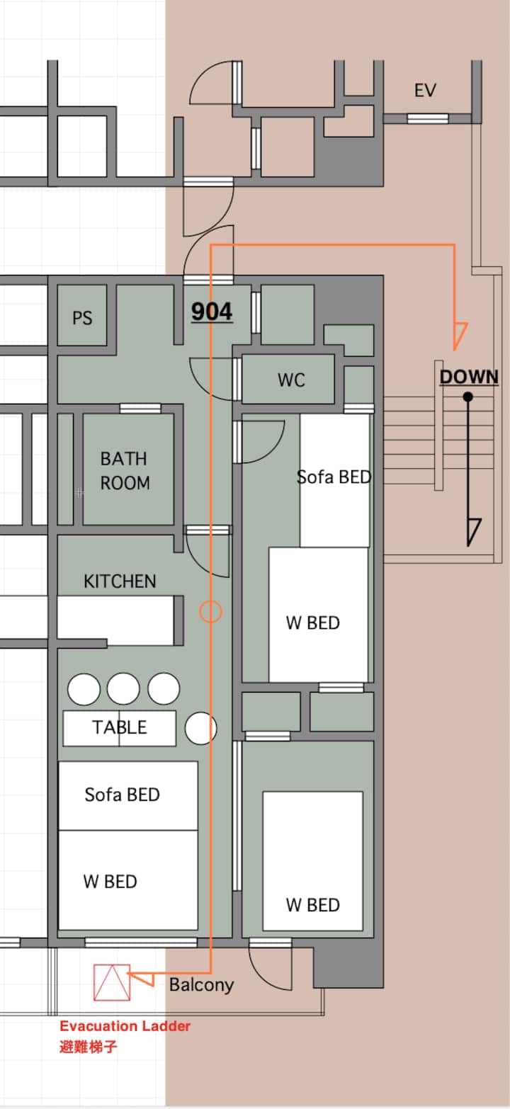 Spacious 3br Apt For 8 Near Namba - Osaka