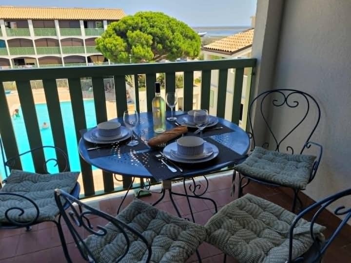 Appartement T2, Piscine, Vue Mer - Narbonne