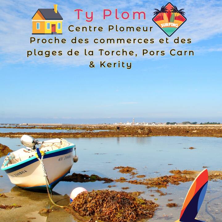 Ty Plom Proche Du Centre Et Des Plages - Plomeur