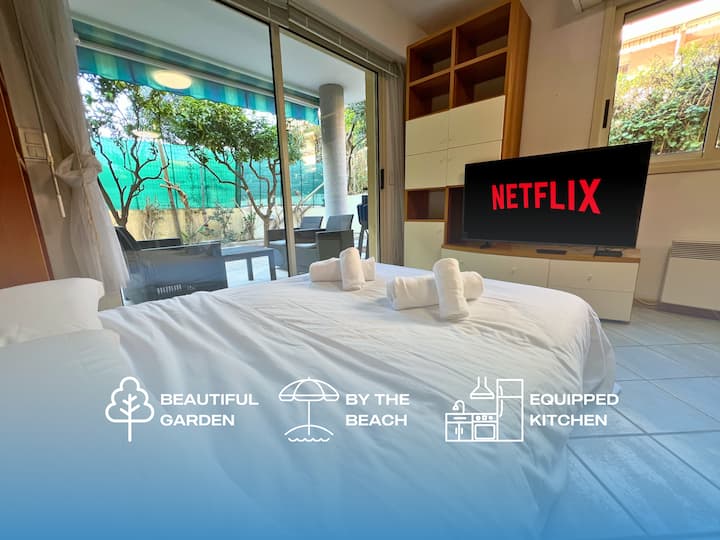 Magnifique Appartement Avec Jardin Sur La Plage - Menton