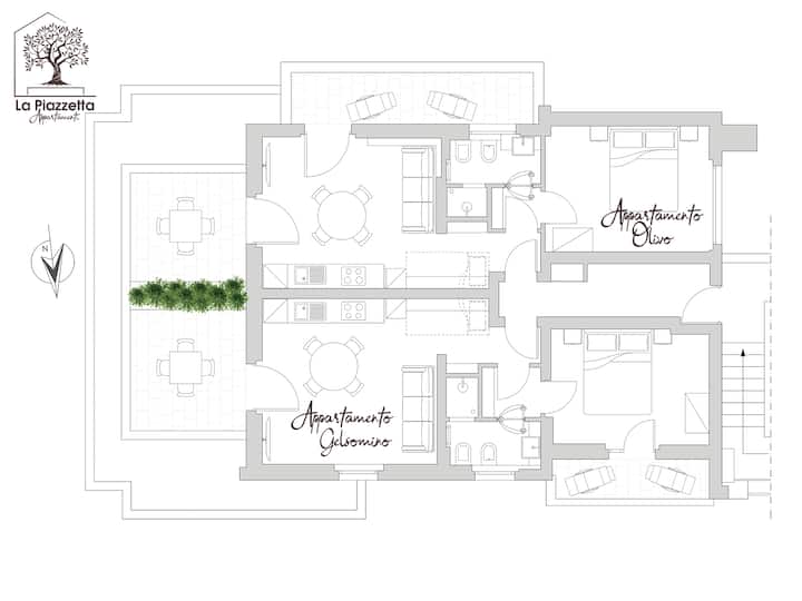Olivo + Gelsomino (2 Apartments 90 Mq Total) - Sirmione