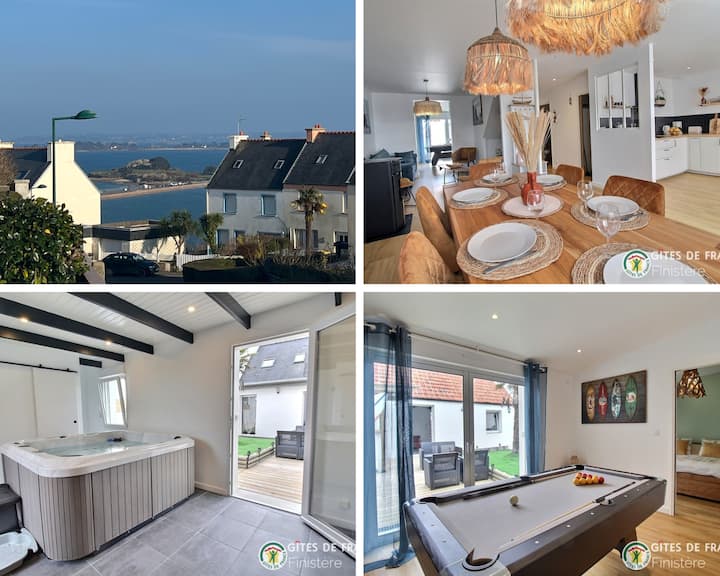 Maison Vue Mer Et Plage Avec Jacuzzi.plage à 400m - Roscoff