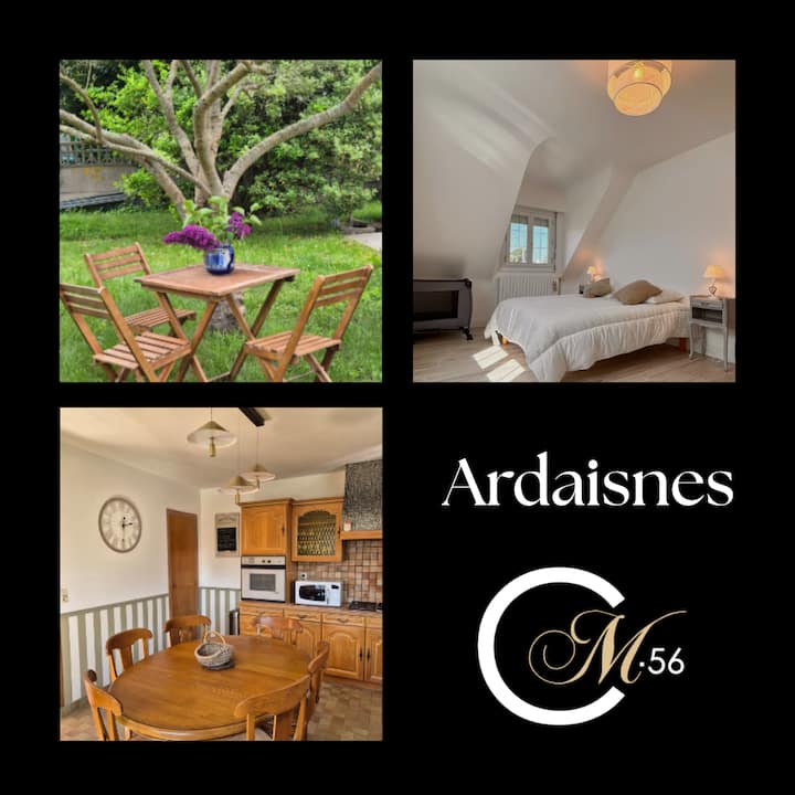 Maison 8/10 Pers/4 Chbs/2sdb/jardin Clos/ St Cado - Belz