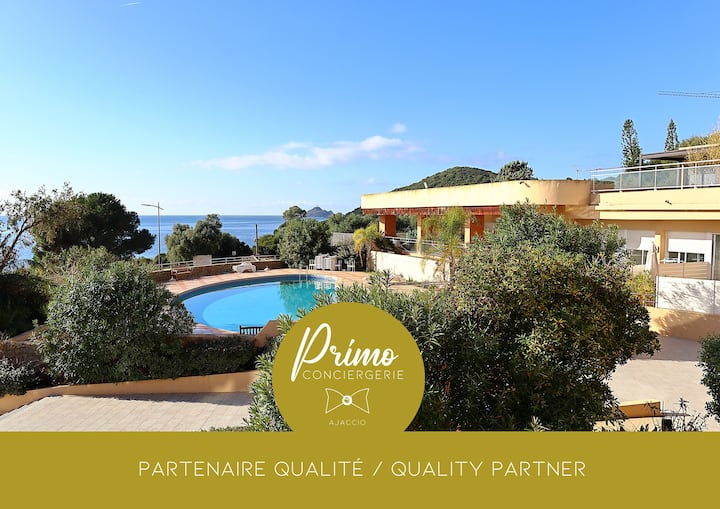 Superbe T2 Vue Mer - Piscine & Plage à 100m - Ajaccio