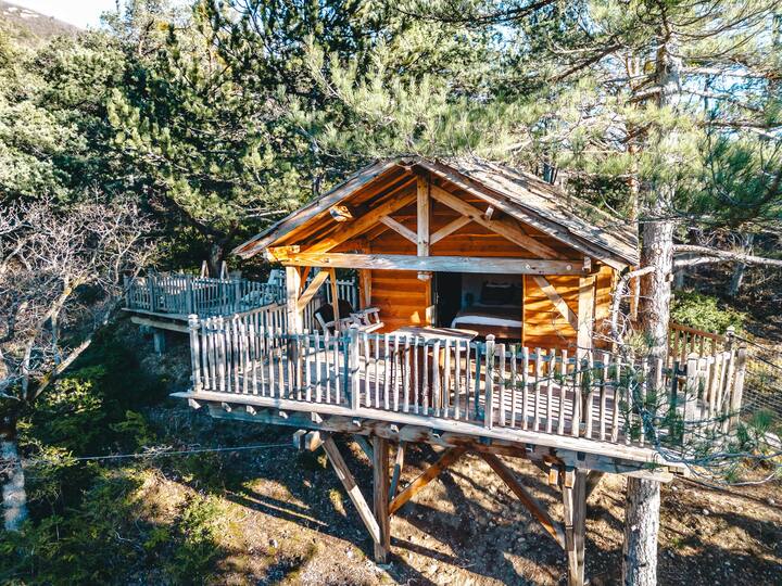 Cabane Dans Les Arbres Avec Jacuzzi Privatif - Serres
