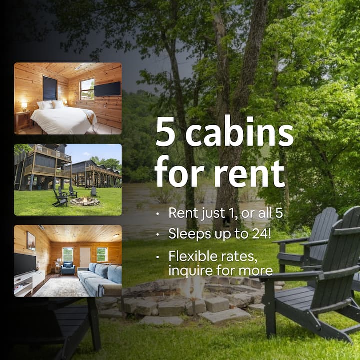 » Up To 5 Riverfront Cabins At James River Landing - Spokane, MO