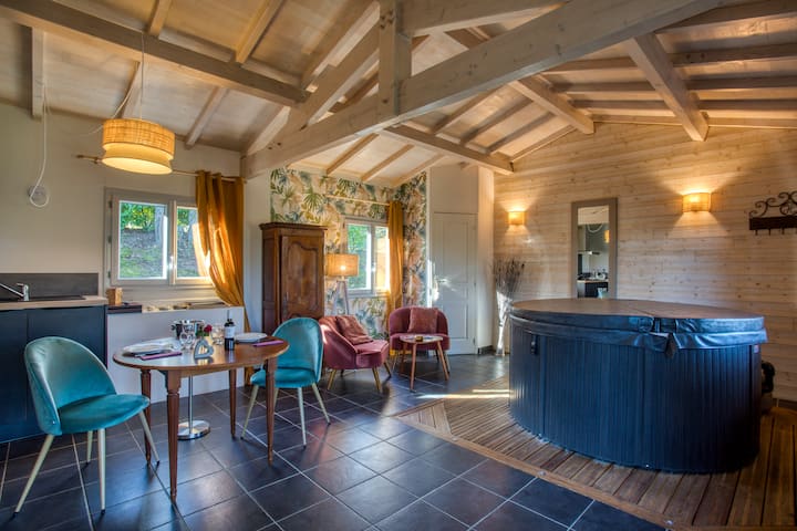 Gîte&spa Privatif Intérieur 50m2 Chaleureux - La Roque-Gageac