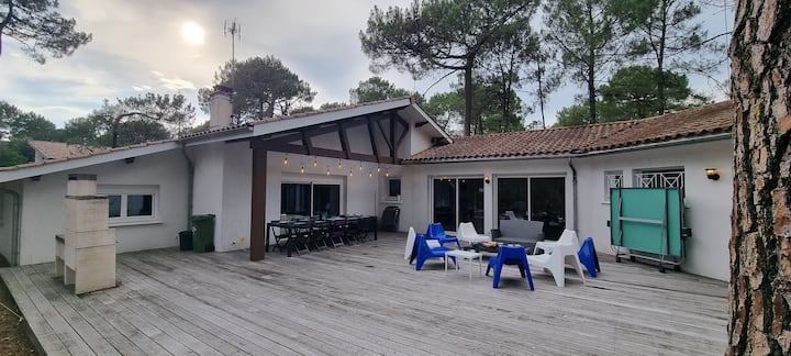 Villa "Tré Les Pins", 7 Chambres, à 100m Du Lac - Lacanau