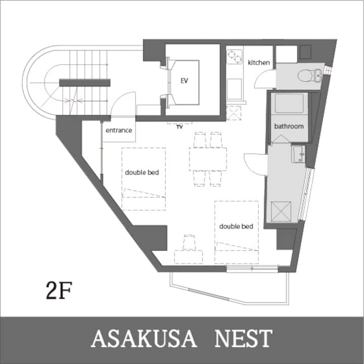 浅草寺800m/蔵前駅徒歩1分/国際線アクセス良/観光に便利/銀座・新宿・上野/別タイプの部屋あり - Ginza