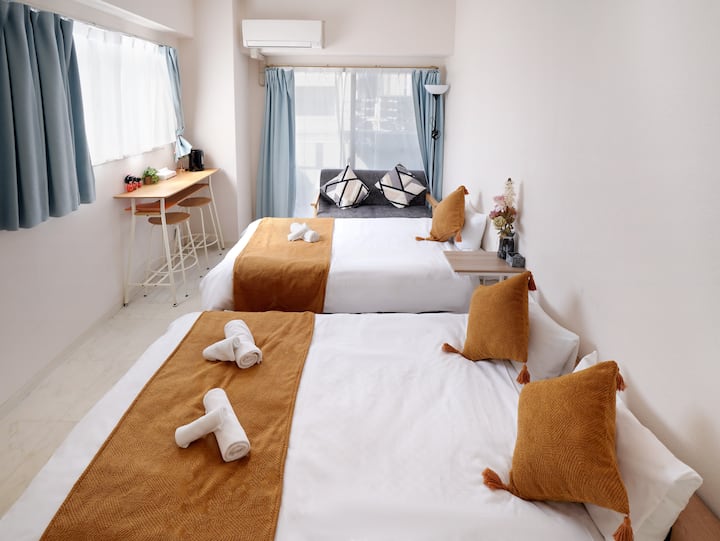 Gaca-3黒門市場難波日本橋徒歩10分/道頓堀心斎橋15分/空港直行 - Dotonbori