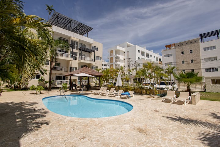 Beach Residency B2_200mbps_pool_walk2beach! - Punta Cana