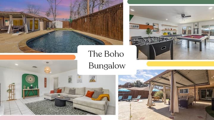 Boho Bungalow-entire Home, Private Pool, Game Room - Dallas, TX