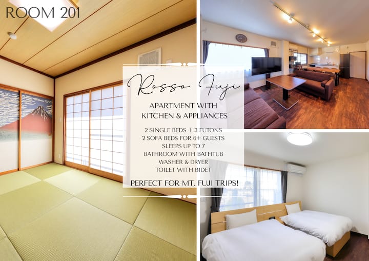 富士山旅の拠点に|家具家電Wi-fi付き!長期滞在ok!【rosso Fuji201】 - Mount Fuji