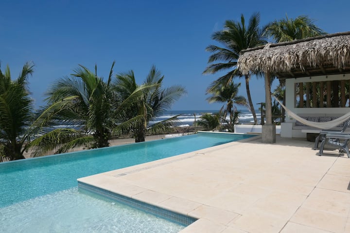 Casa Sunsandsurf Oceanfront * Vista Al Mar * Piscina Espectacular Con Vista Infinita +36 Pies. - Nicaragua