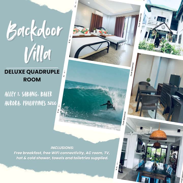 Backdoor Villa- Deluxe Quadruple Room - Baler