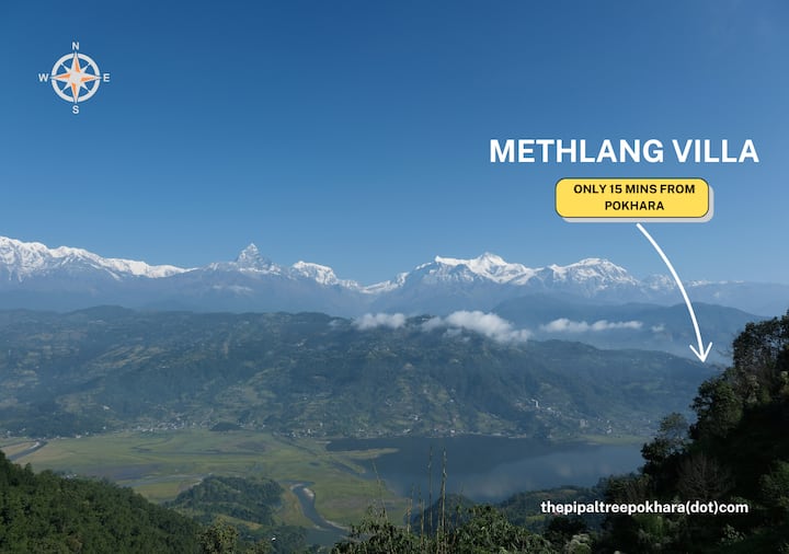 Hilltop Private Pool Villa, Mountain & City Views - Nepal
