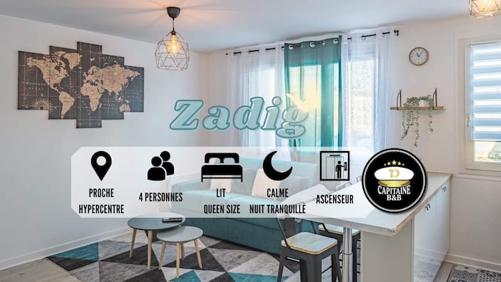 Zadig - Proche Hypercentre - 4 Pers. - Troyes