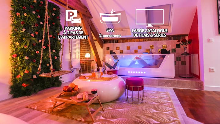 Suite Romantique-45m² Amiens Centre/spa & Parking - Amiens