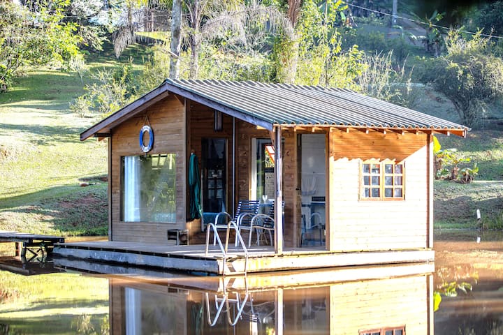 Casa Flutuante, 90km De Sp - Lago, Cachoeira E Paz -