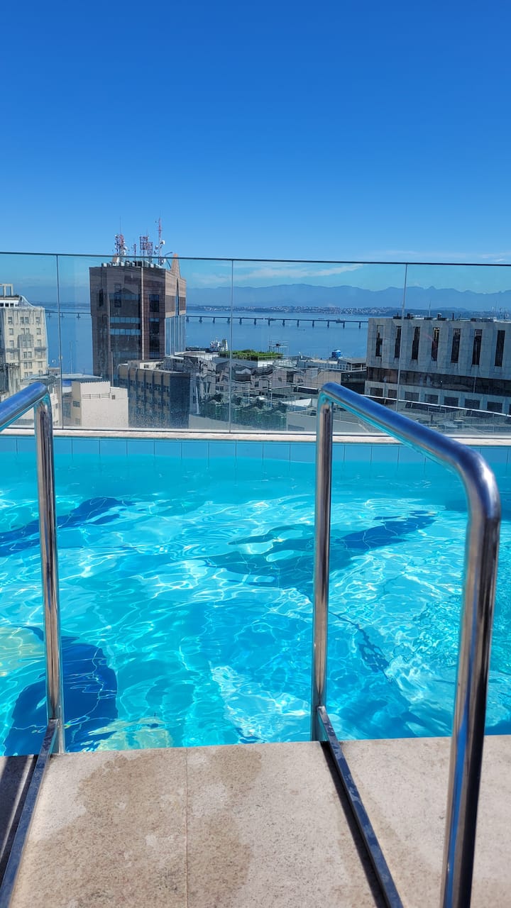 Studio Novo E Moderno Com Vista E Piscina No Rj - Glória