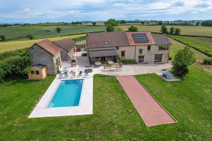 So Villa Molise Au Blanc–pool–sauna-30p. - Gueugnon