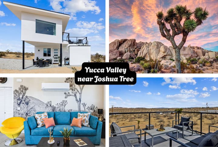 Eagles View Modern Desert Escape + Hot Tub Near Jt - Joshua Tree National Park