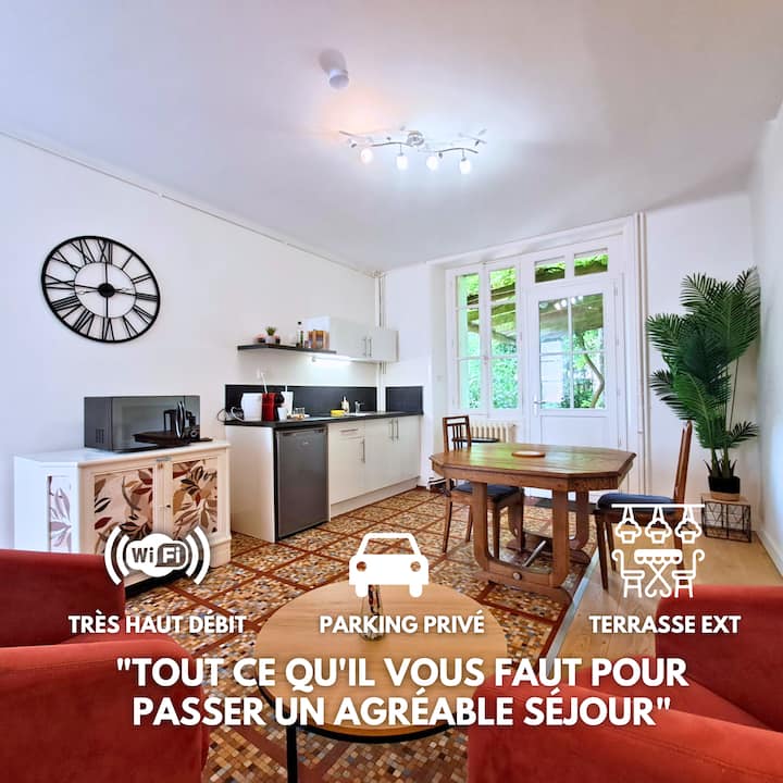 Le Mosaïque, Proche Gare, Terrasse, Parking Privé - Laval