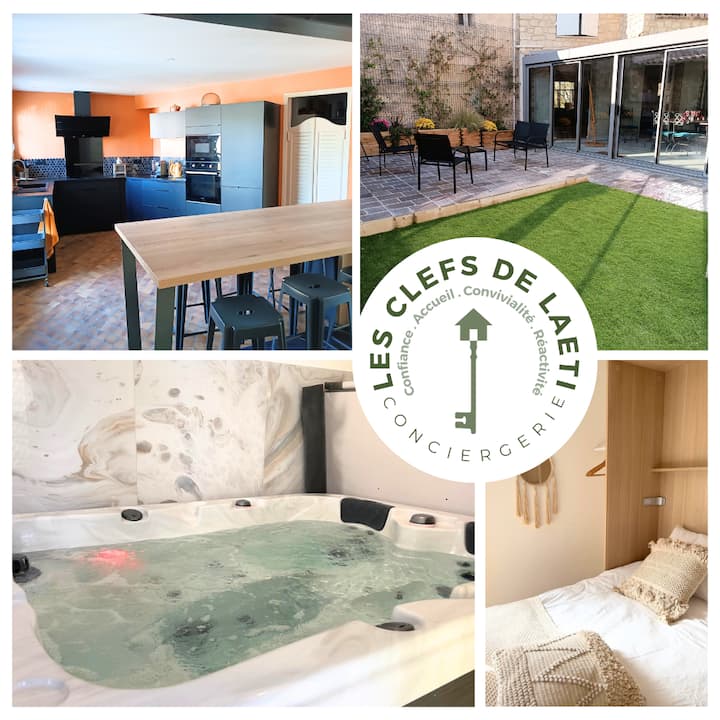 L'inattendu - Jacuzzi - Cour - Clim  - Parking - Monteux