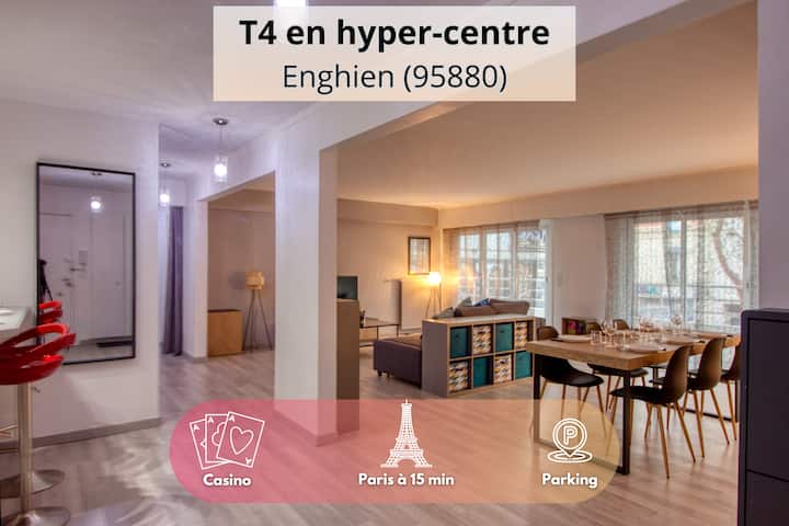 T4 120m2 En Hyper-centre Avec 3 Ch. Balcon Parking - Enghien-les-Bains