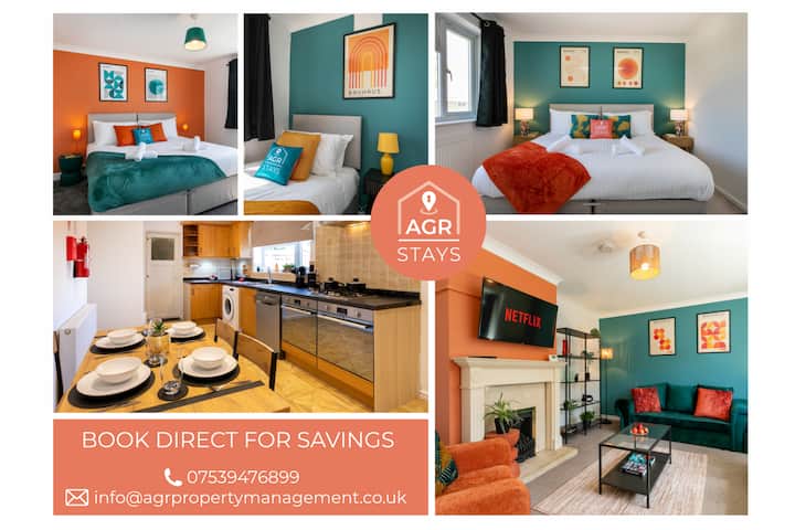 Long Stays: 6 Beds, Smart Tv, Driveway, Wifi - Peterborough
