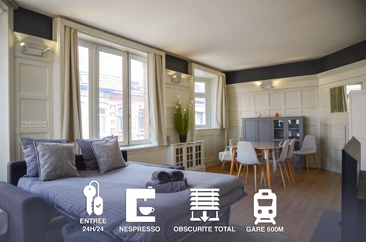Wifi, Centre, Gare 500m, Prox Lille, Nespresso - Mouscron