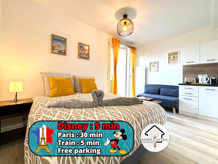 Balcony Disney 9min / Gare 5min + Parking + Balcon - Montévrain