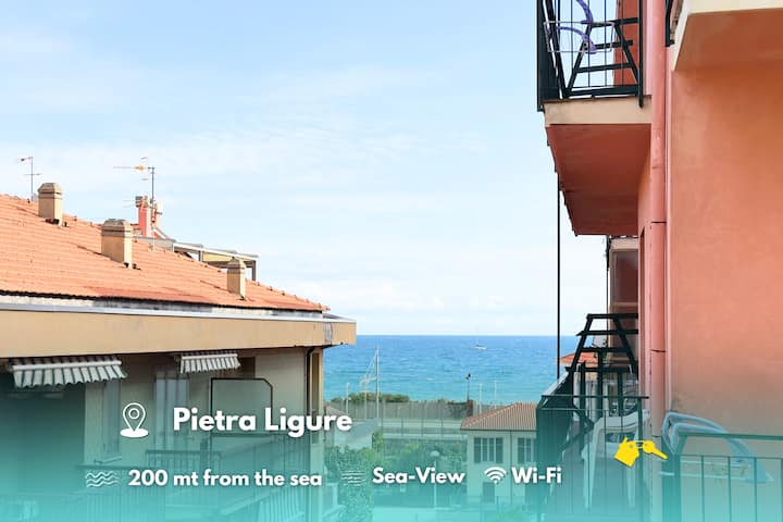 [200 Metri Dal Mare] Relax Con Vista Mare E A.c. - Pietra Ligure