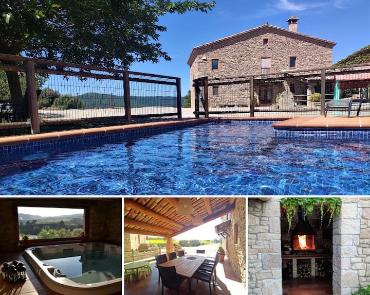 Masia Caselles, A 1h De Bcn - Jacuzzi Y Piscina - Súria