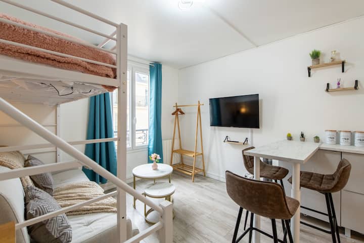 Promo! Studio Moderne, Quartier Vivant, Métro 5min - Paris