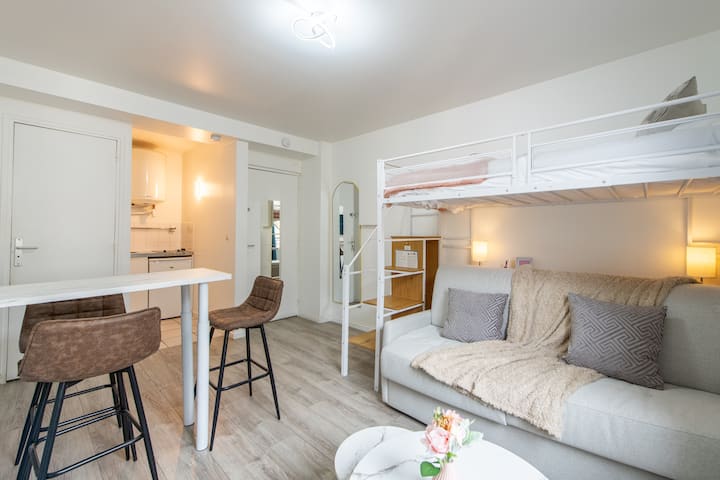 Promo! Studio Moderne, Quartier Vivant, Métro 5min - París