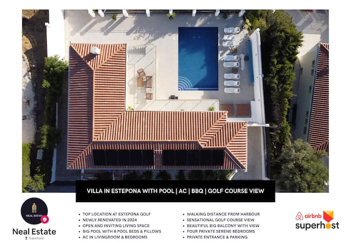 Villa With Pool, Ac, Bbq & Golf Course View! - Estepona