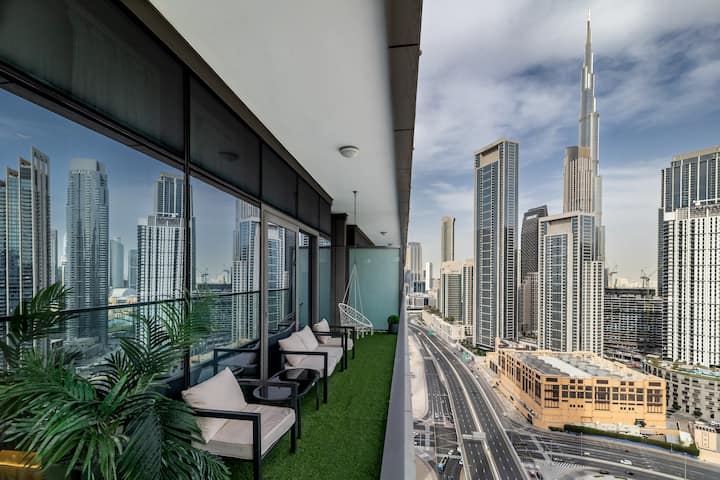 Elite Rooftop Pool|burj Khalifa Panorama|downtown - Dubai