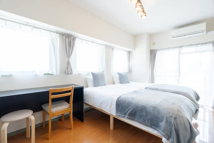 【西鉄天神駅より徒歩6分】24.47㎡／天神エリア／wi-fi・キッチン・洗濯機完備！ - Fukuoka