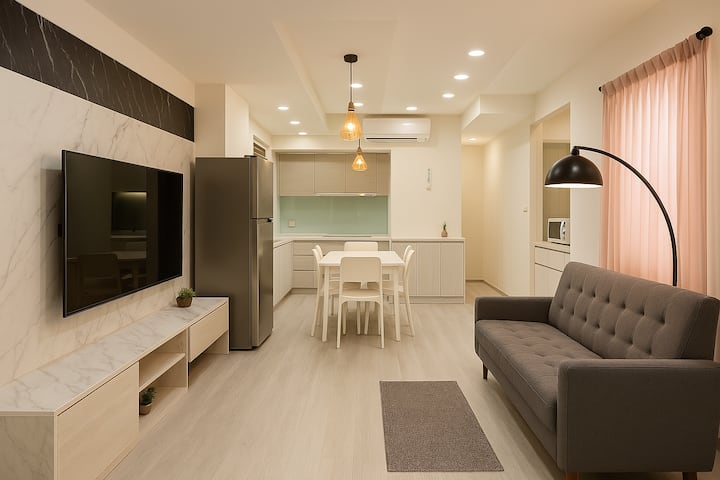 大橋頭站1分鐘,3房2廳2衛全新裝潢,五星飯店寢具,夜市/傳統市場僅需1分鐘。(新房源限量優惠8折) - 台北