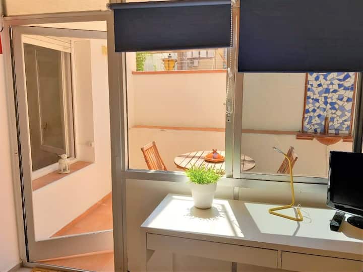 Terraza! Mediterráneo .10min Metro Pl. Catalunya - 바르셀로나