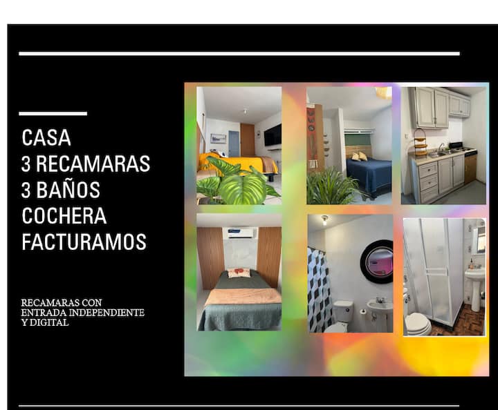 Casa 3/baños P/6 Personas Facturamos - Chihuahua