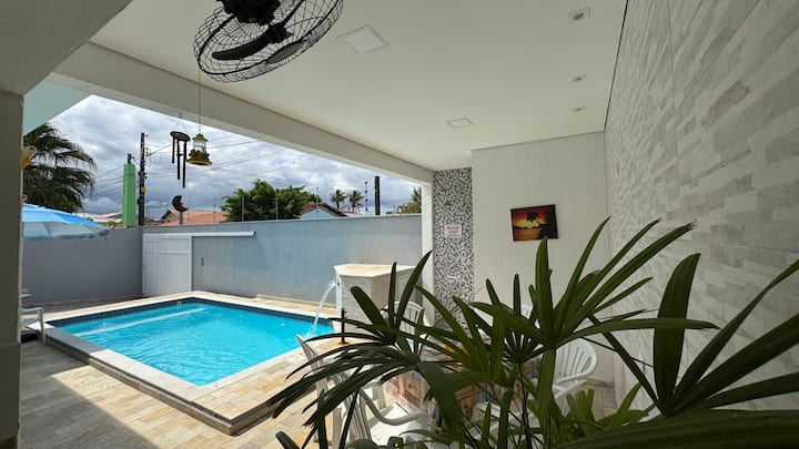 Casa 850m Praia, Piscina, Churrasqueira, Wi-fi - Peruíbe