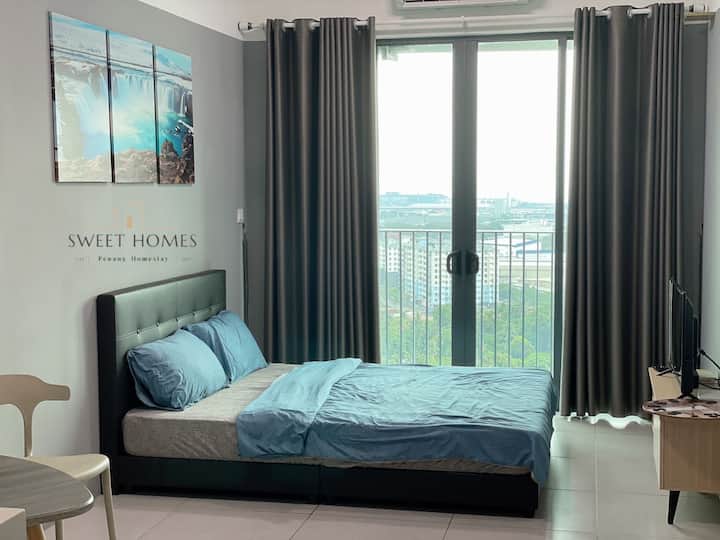 1-5pax A Studio Room# Meritus Prai Near Pg Bridge - Perai