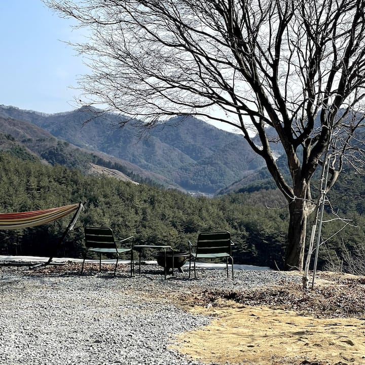 깨끗하고조용한독채/ 화목벽난로/마운틴뷰/단풍명소/숲캉스/촌캉스/ 다락방/별멍구름멍 - Pyeongchang-gun
