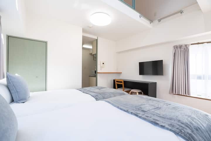 【西鉄天神駅より徒歩6分】24.47㎡／天神エリア／最上階・wi-fi・キッチン・洗濯機完備！ - Fukuoka