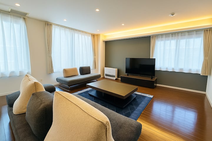 W23【円山公園駅徒歩4分｜最大8名｜91㎡広々空間｜自然と利便性を満喫する贅沢ステイ】 - Sapporo